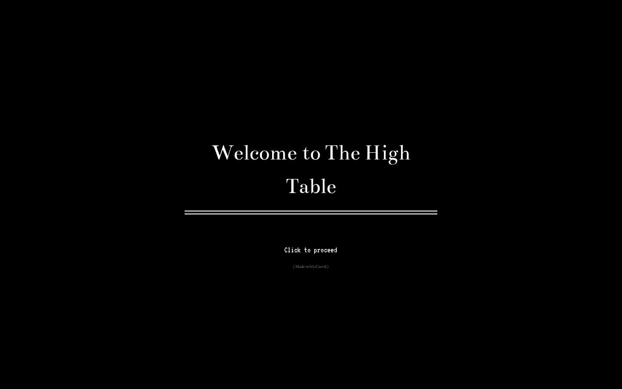 The High Table